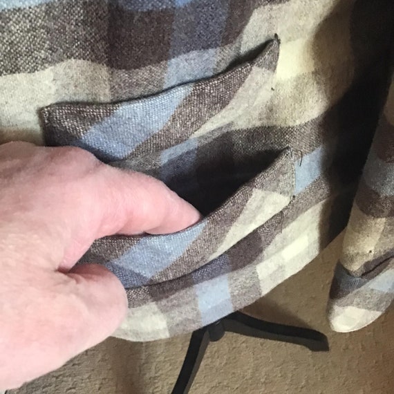 Vintage 1940's 1950's Jacket Wool Plaid 49er *Bobbie … - Gem