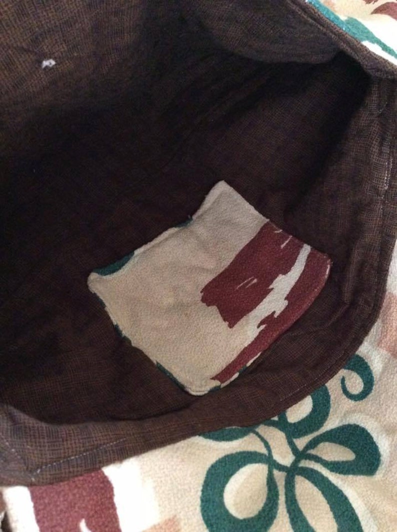 Vintage 1950s Bark Cloth Purse Handbag Handmade From Vintage Bark Cloth ...