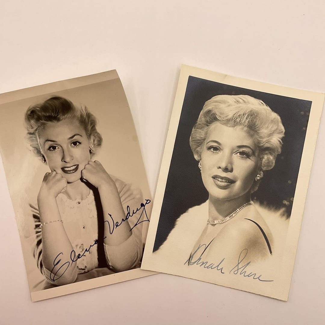 Vintage 1950's Photographs With Autographs of Actress Dinah Shore ...