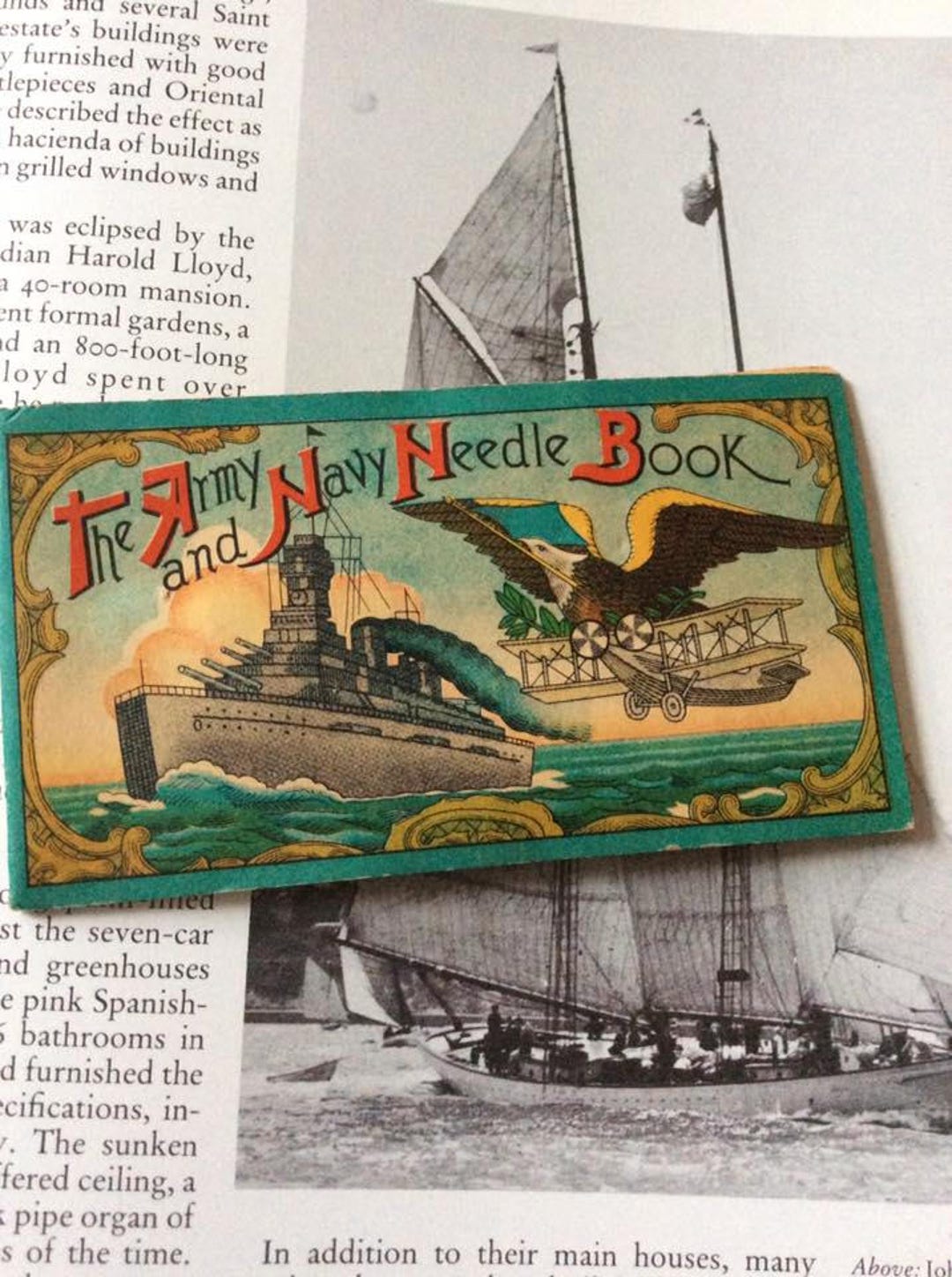 Vintage 1930s 1940s Sewing Needle Booklet the Army and Navy Needle Book ...