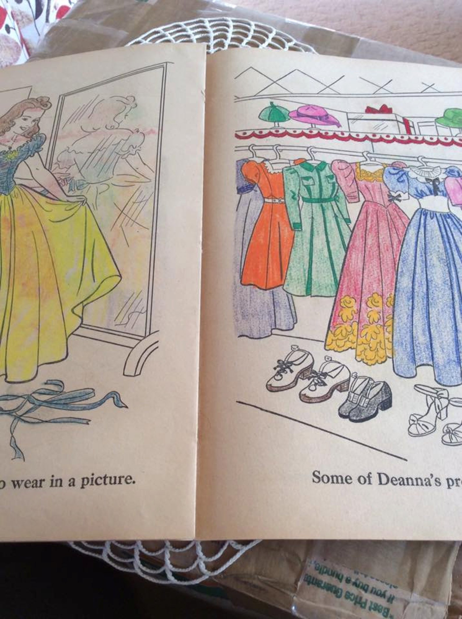 Vintage 1940s Coloring Book Deanna Durbin Actress Dated 1940 - Etsy
