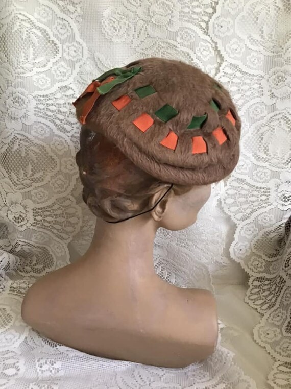 Vintage 1950's Hat *Quaker-Maid Exclusive* Tan Hat Wi… - Gem