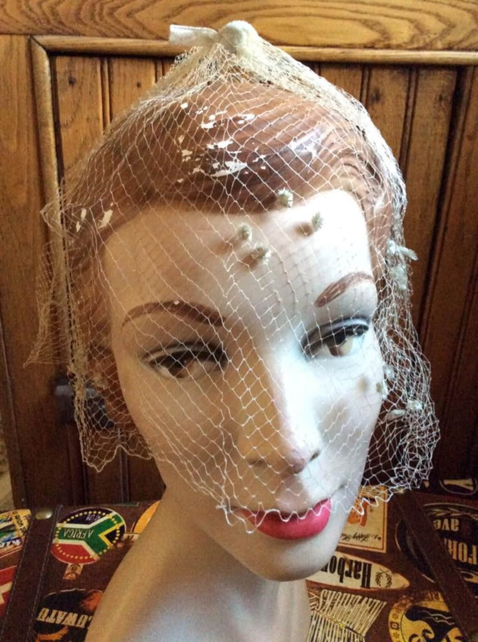 Vintage 1960s Hat Netting Head Topper Fascinator Veil - Etsy