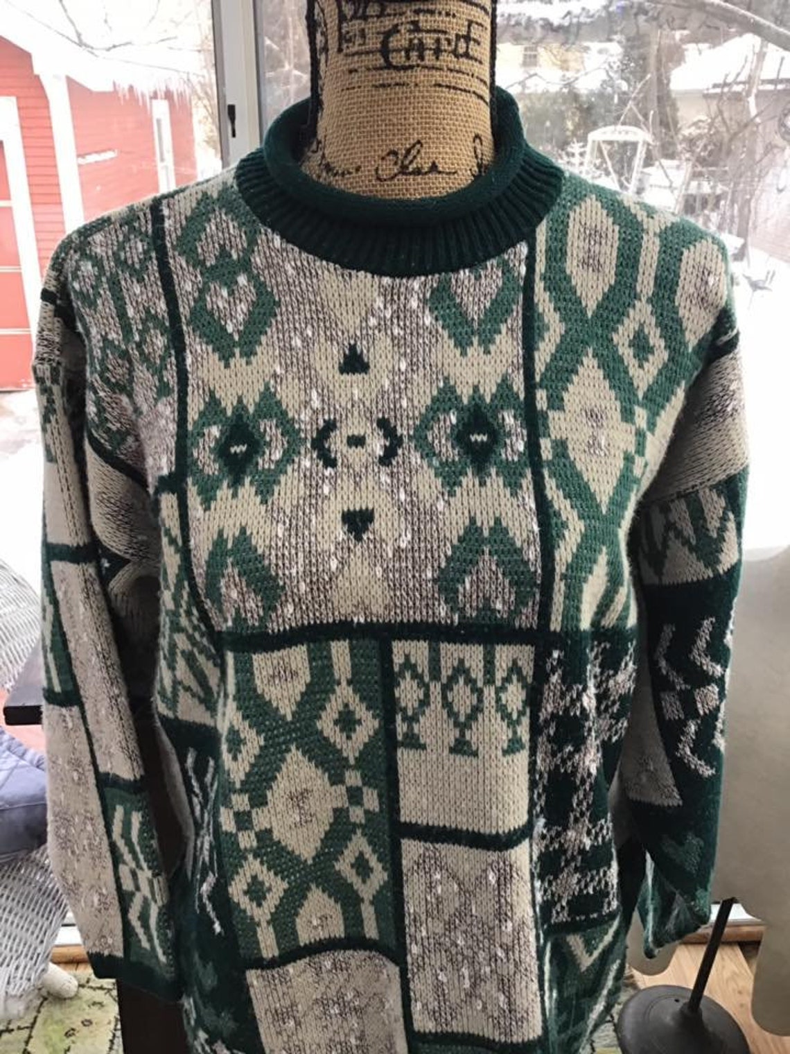 Vintage 1970's 1980's Sweater Creamy Beige And Two | Etsy