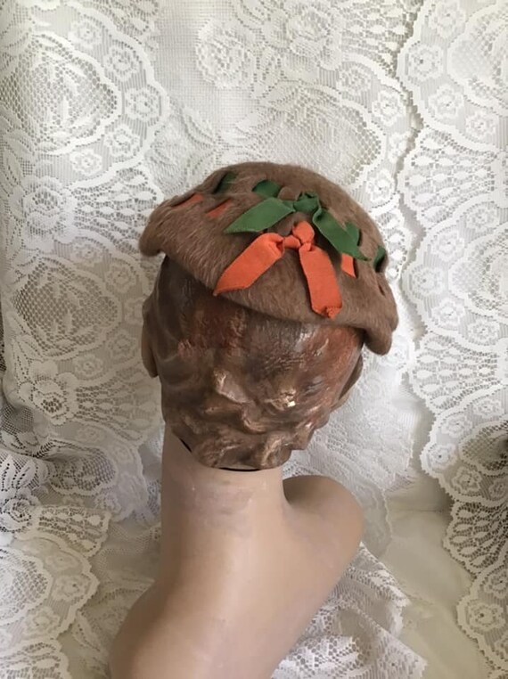 Vintage 1950's Hat *Quaker-Maid Exclusive* Tan Hat Wi… - Gem