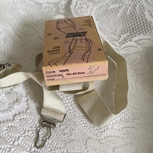 Vintage 1950's 1960's Garter Belt Adjustable in Original Box *anne Alt ...