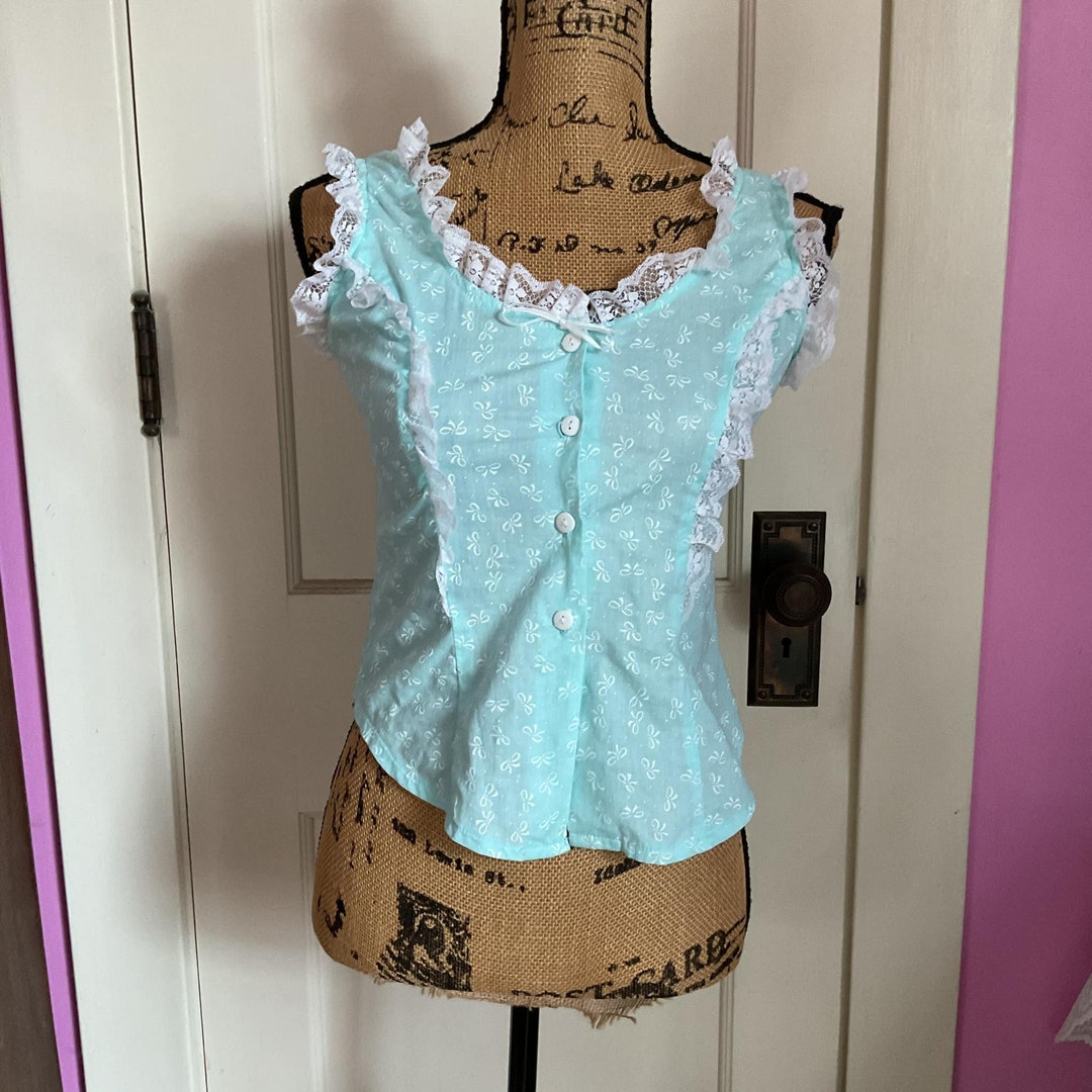 Vintage 1980's Blouse Top *DEB* Label From the DEB Shops 100% Cotton ...