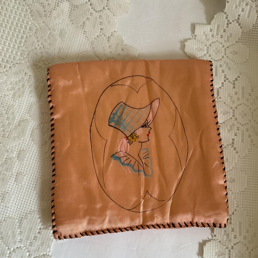 Vintage 1920's 1930's Handkerchief/hankie Holder Keeper Storage Pouch ...