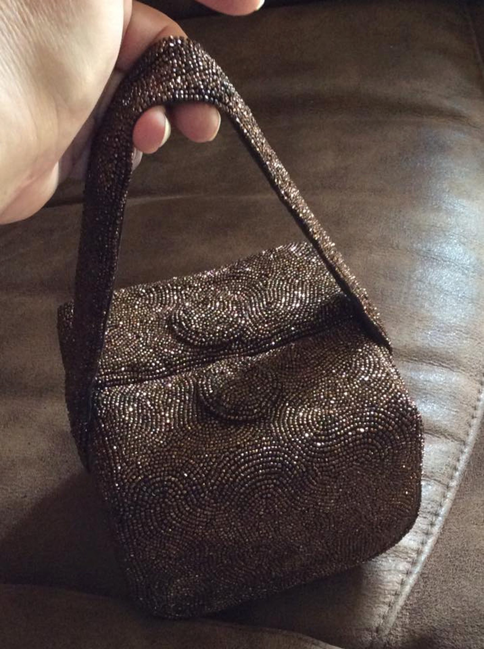 Vintage 1940s Handbag Purse Box Bag Copper Colored Carnival - Etsy