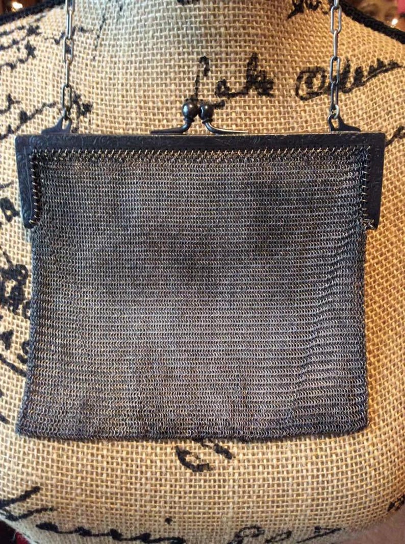 Vintage Edwardian 1920s Handbag German Silver Soldered Mesh Handbag ...