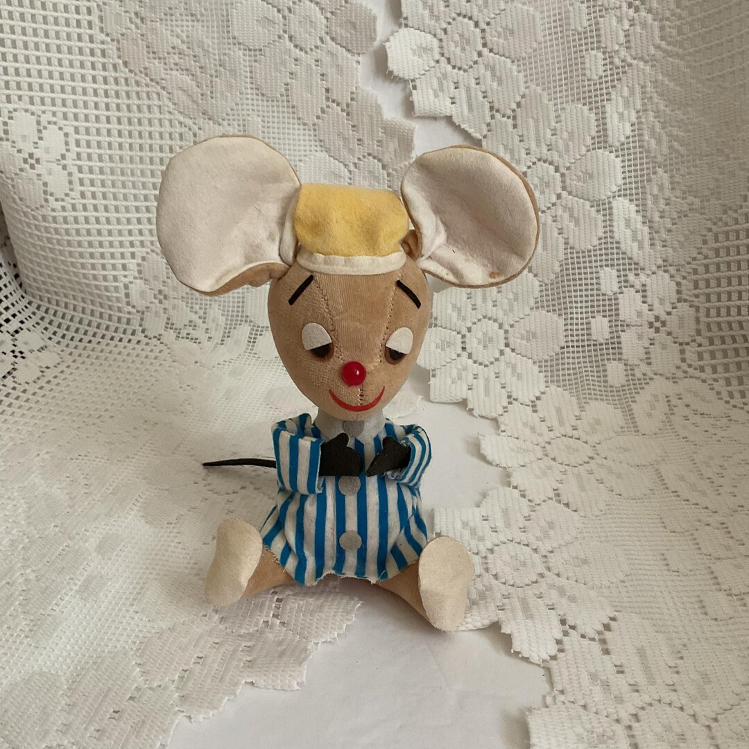 Vintage 1960's 1970's Stuffed Animal Sleepy Mouse *dakin Dream Pets ...