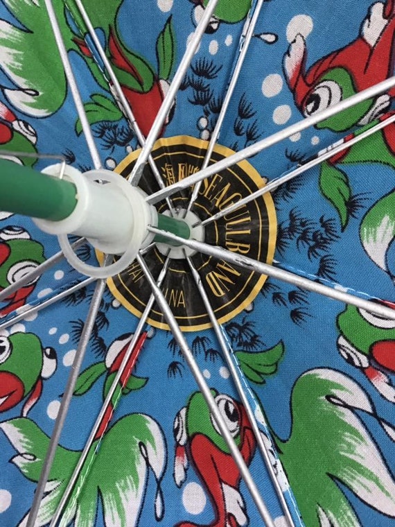 Vintage 1950s 1960s Umbrella RARE Child's Size Bright… - Gem