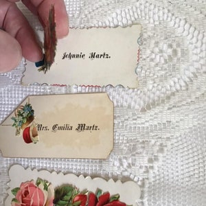 Victorian Edwardian Calling Business Cards Beautiful Floral Cards Set ...