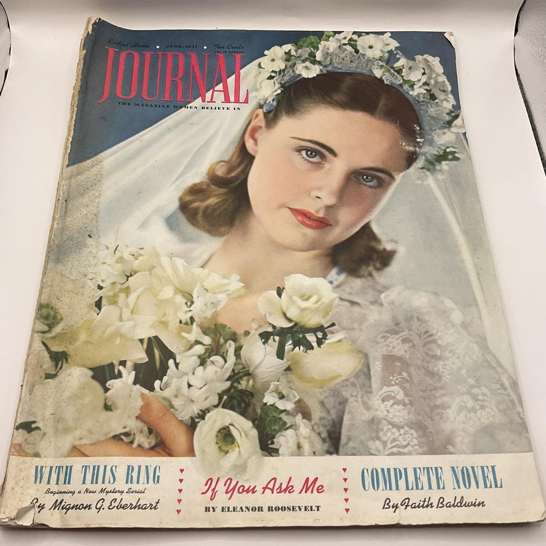 Vintage 1940's Magazine (dated June 1941) *ladies Home JOURNAL* Bride ...