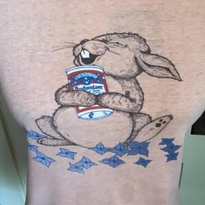 Vintage 1970's Tee Shirt *bud Beer* Theme With A Rabbit/bunny Light ...