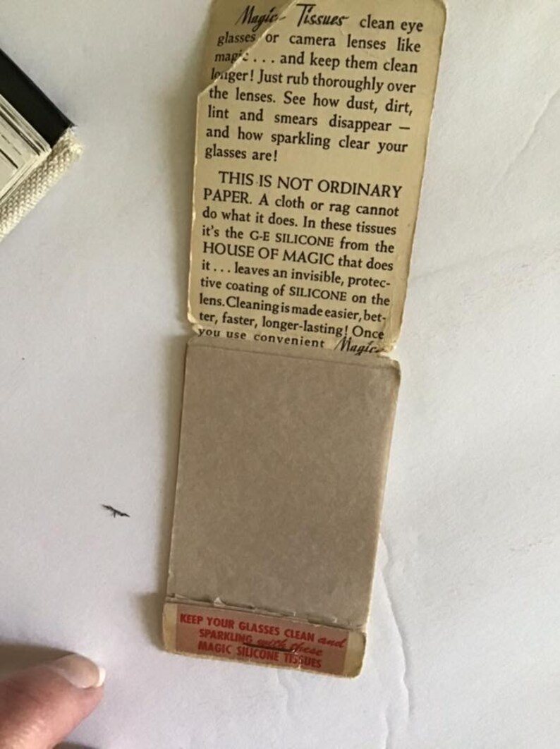 Vintage 1930's 1940's Eye Glass Cleaner Papers/tissues | Etsy
