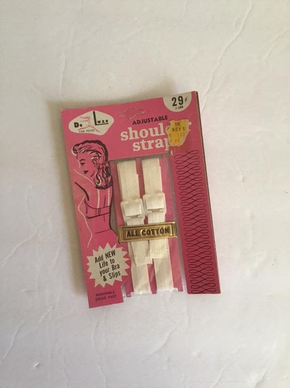 Vintage 1950's 1960's Shoulder Straps Cotton Deadstoc… - Gem