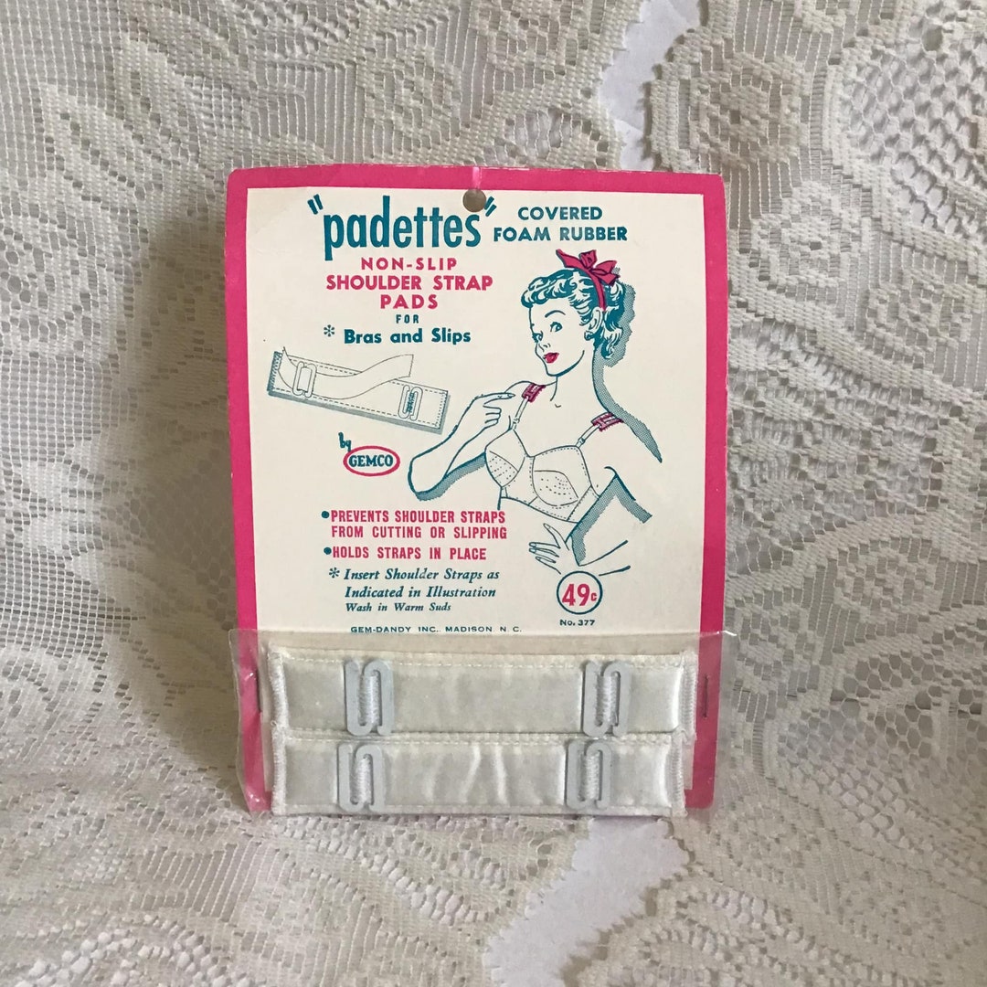 Vintage 1950's 1960's Bra & Full Slips Shoulder Strap Pads padettes by ...