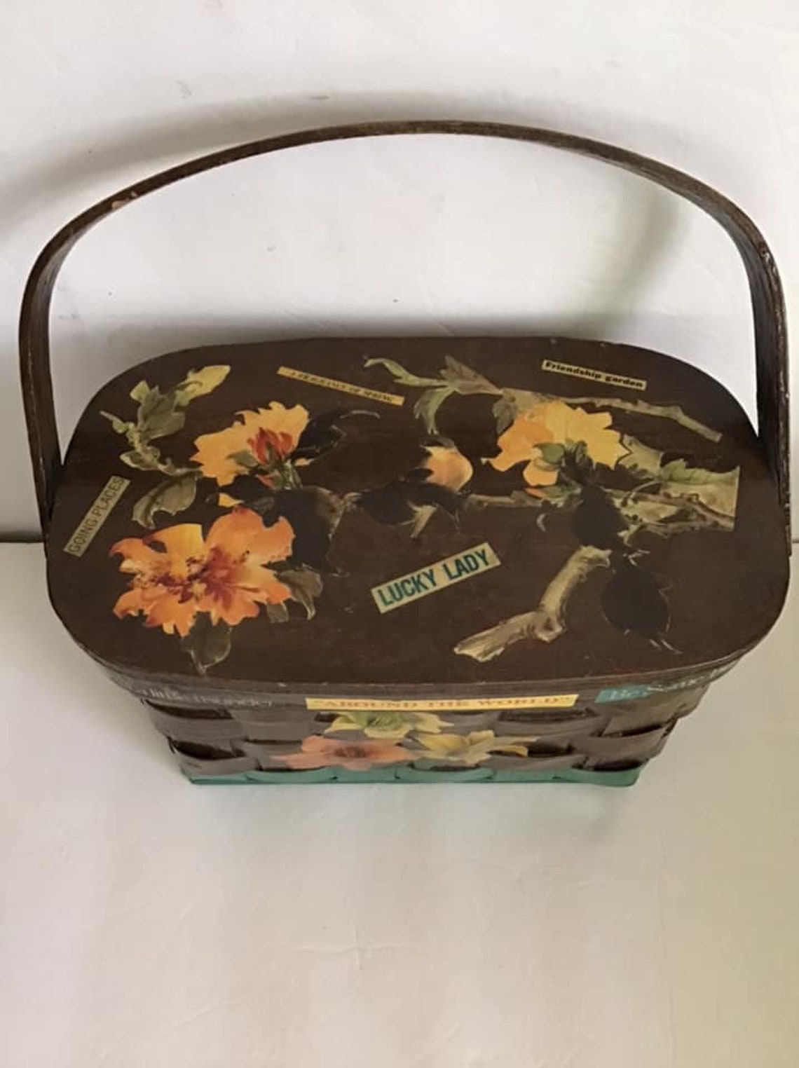 Vintage 1960's 1970's Handbag Purse Hand Decoupaged | Etsy