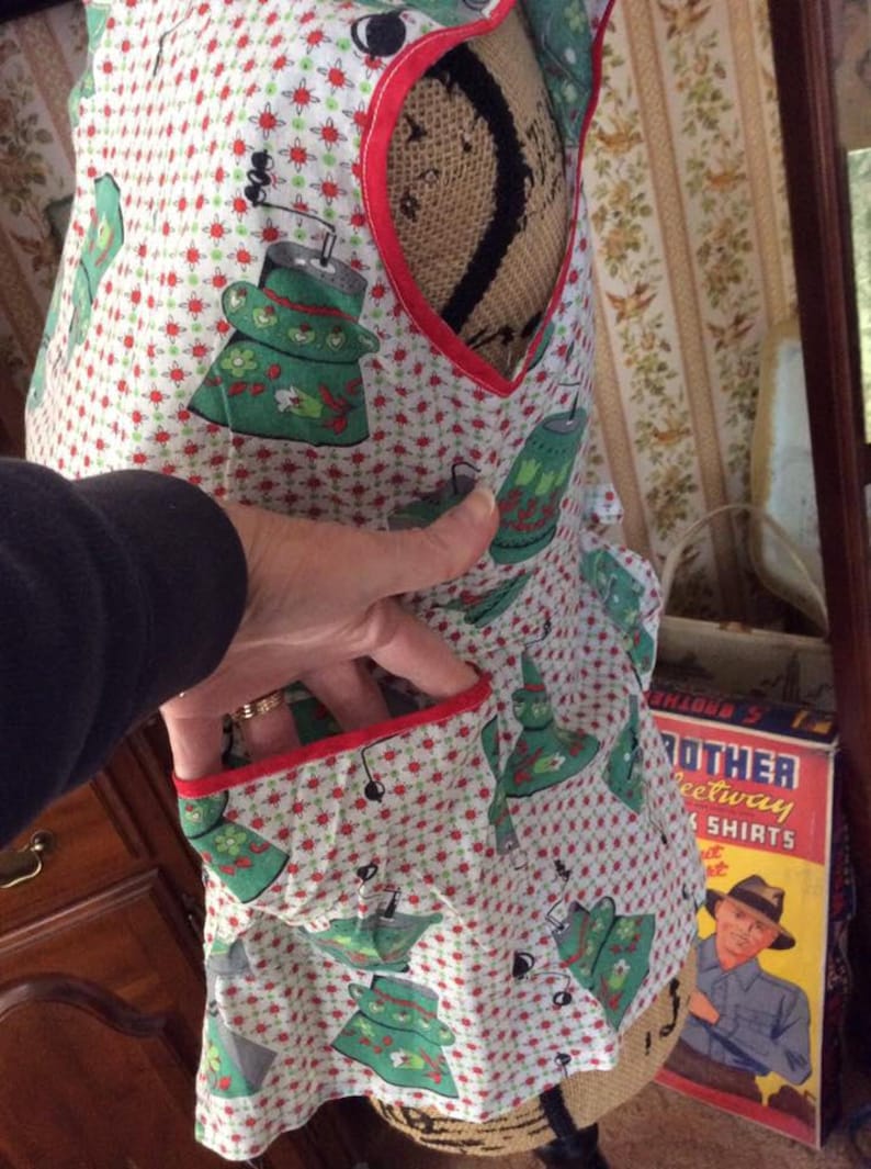 Vintage 1940s 1950s Apron Coffee Grinders Pattern/theme Little - Etsy