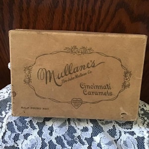 Edwardian Vintage 1920's Box *mullane's Cincinnati Caramels* (empty ...