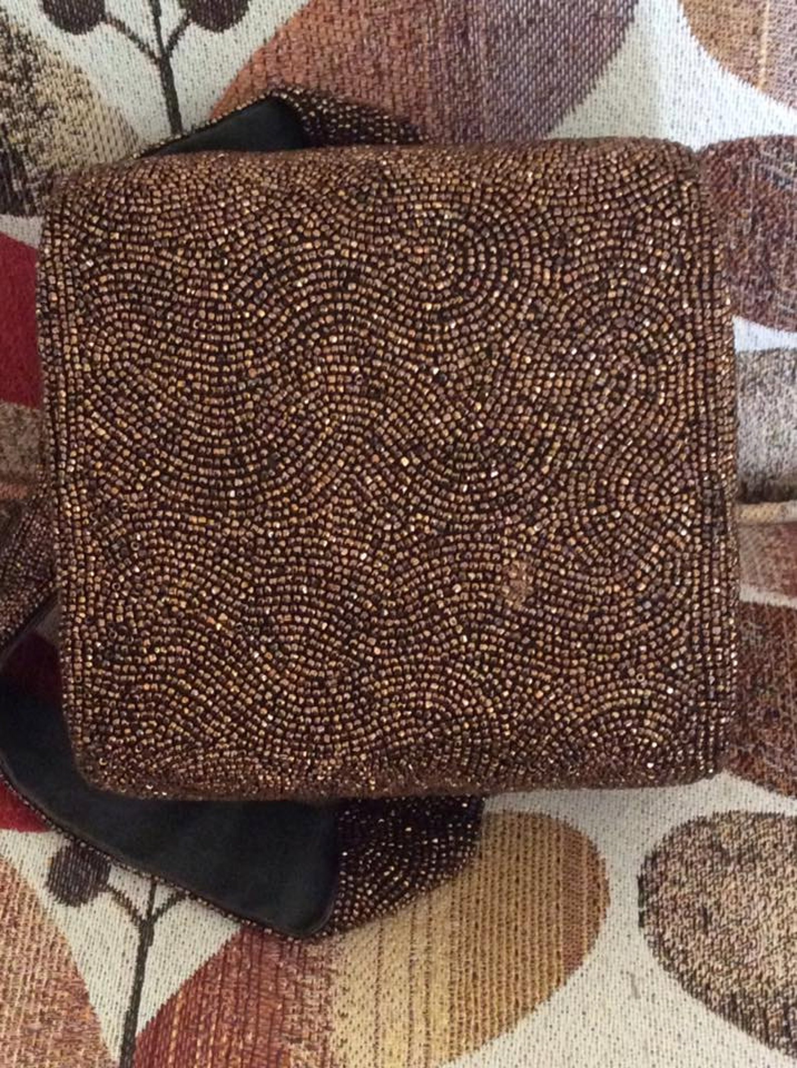 Vintage 1940s Handbag Purse Box Bag Copper Colored Carnival - Etsy