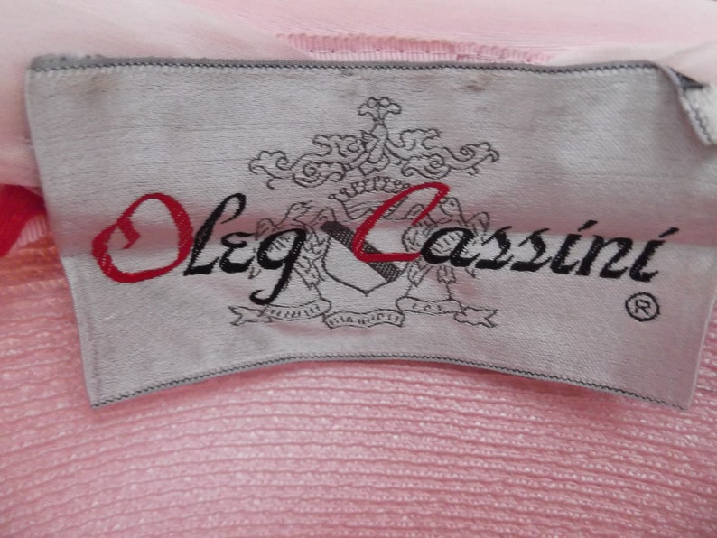 Vintage 1960s Hat Designer Oleg Cassini Light Pink Straw Large Brim ...