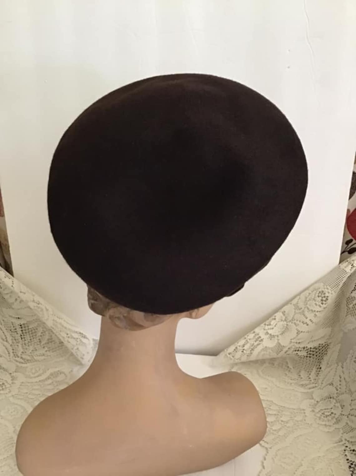 Vintage 1960's 1970's Hat Cap Deep Rich Brown Cap With Brim Gold COLOR ...