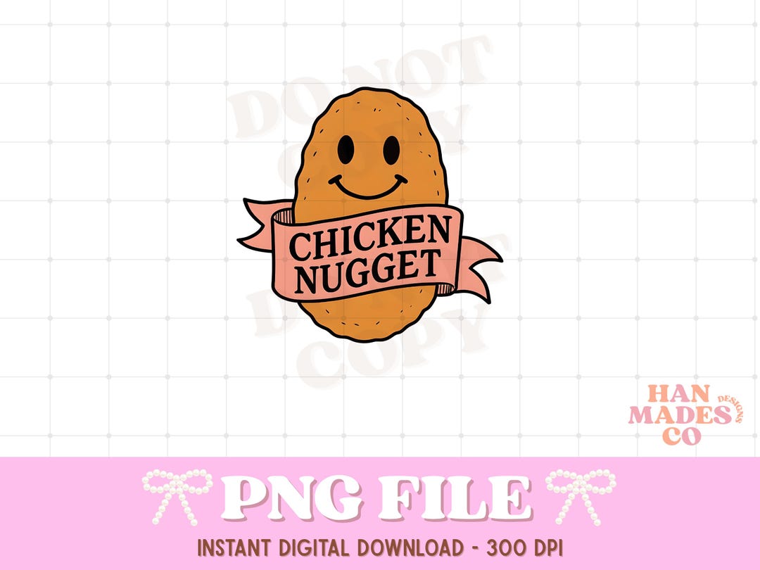 Cute Chicken Nugget PNG | Sublimation Design (digital Download) - Etsy