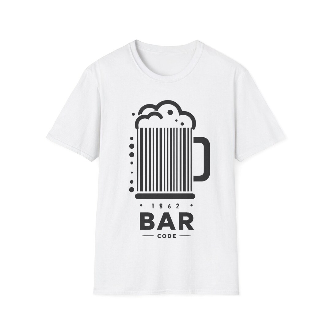 Barcode Beer Mug T-shirt | BAR Code 1862 - Etsy
