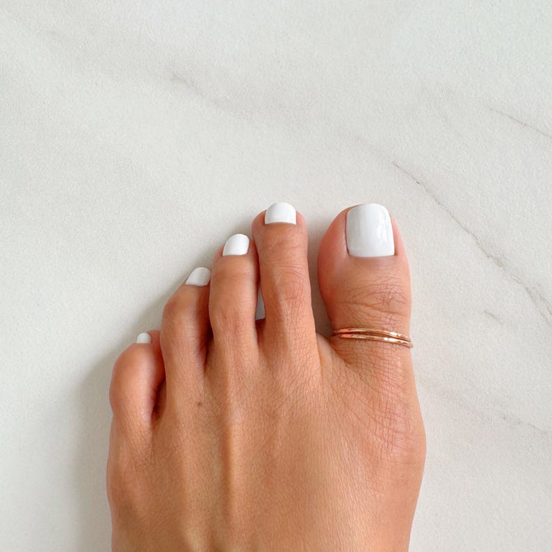 Rose Gold Big Toe Ring, Adjustable Toe Ring, Sterling Silver Toe Ring ...