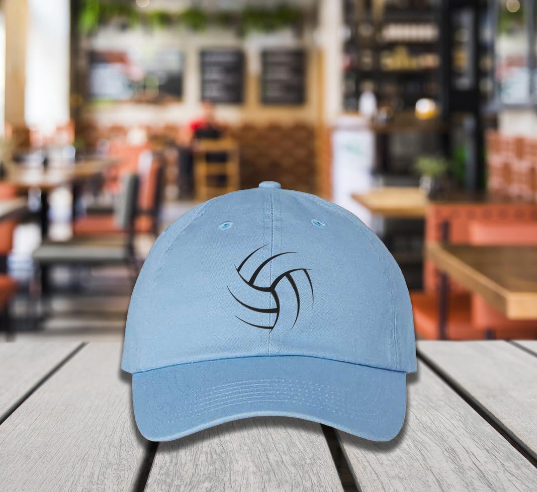 Embroidered Volleyball Outline Baseball Cap, Volleyball Mom Hat ...