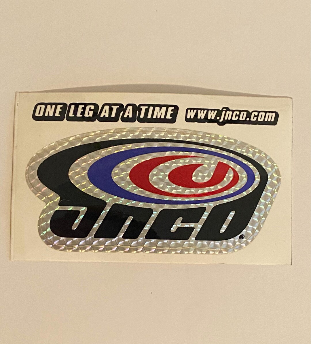 Vintage Decals, Y2k-era ONE LEG JNCO Holographic Heavy Duty Vinyl ...