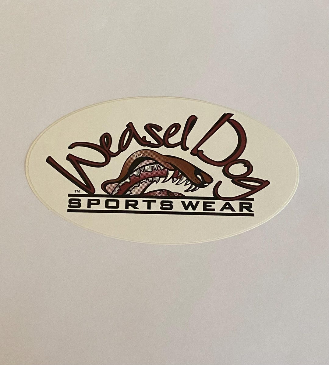 Vintage Sticker, Deadstock Vinyl Decal, Weasel Dog Sportswear, Gifts ...