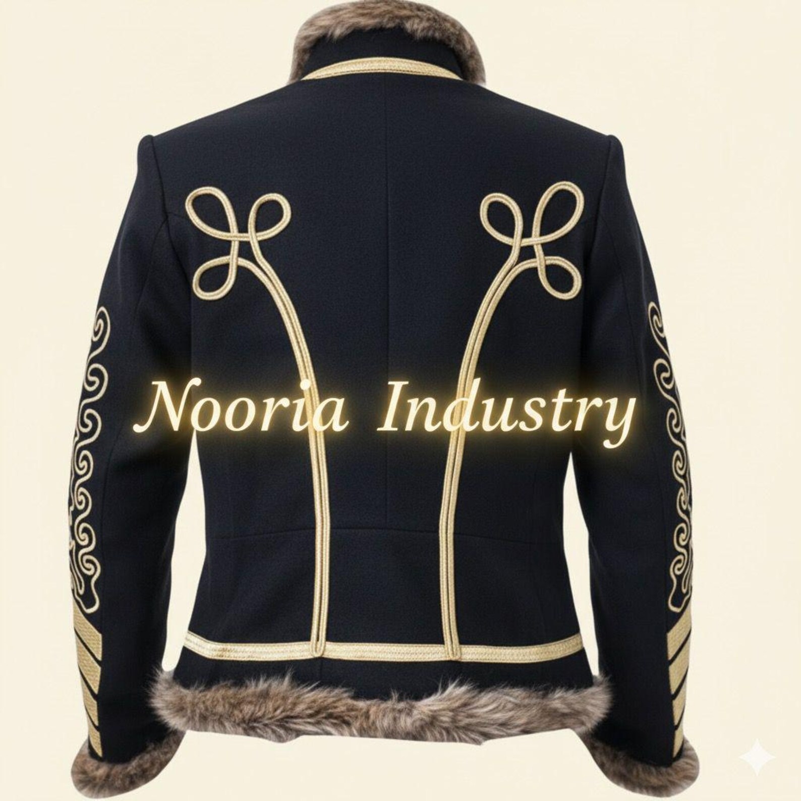 Men's Handmade Hussar Jacket: Jimi Hendrix Style, Gold Braiding by ...