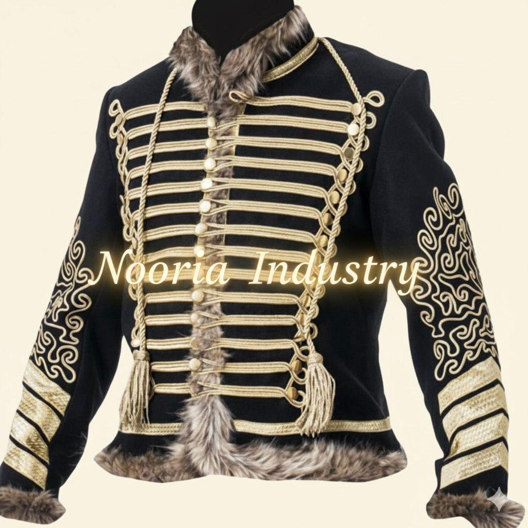 Men's Handmade Hussar Jacket: Jimi Hendrix Style, Gold Braiding by ...