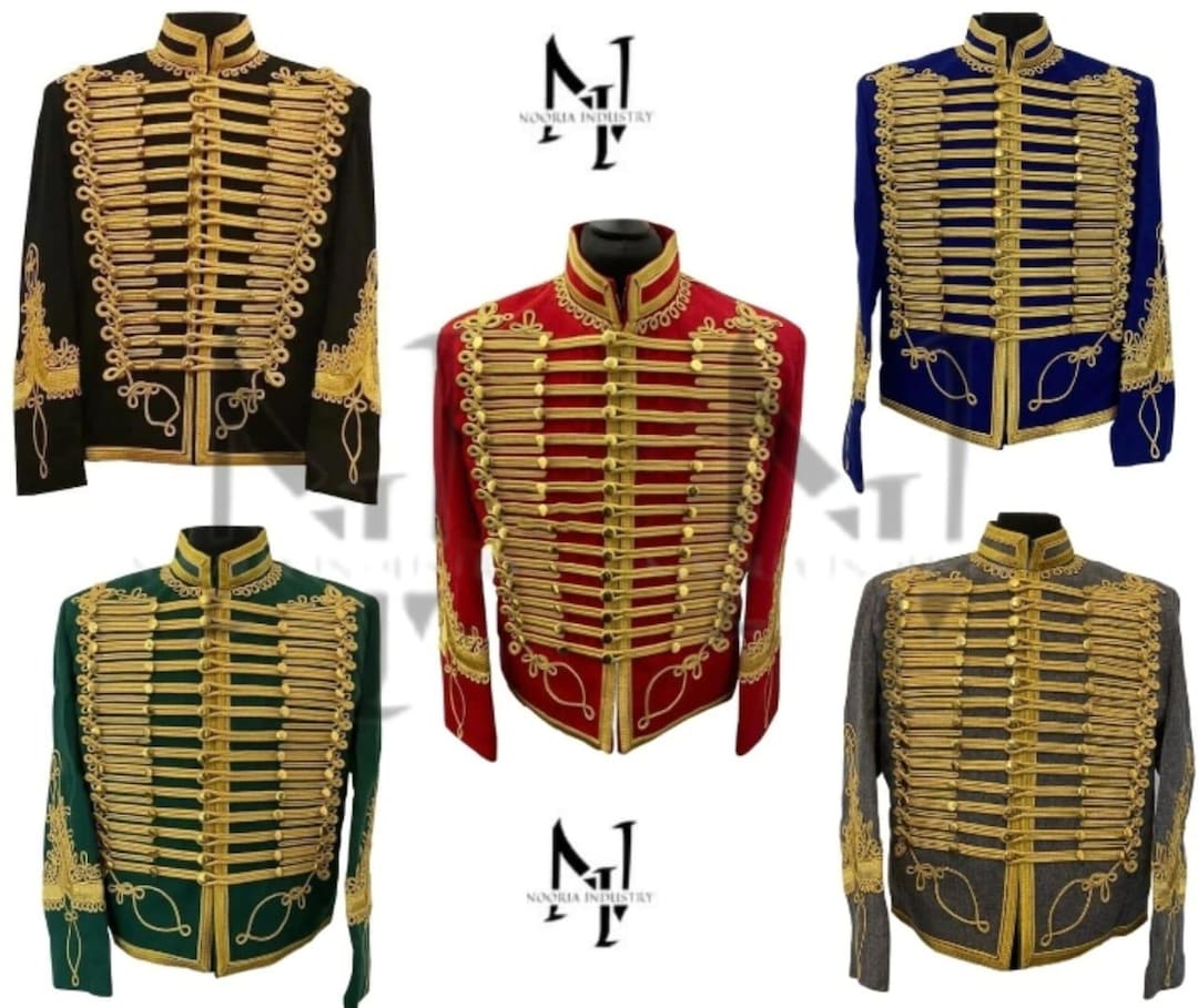Men's Military Uniform Napoleonic Tunic Pelisse Hussar Jacket Different ...