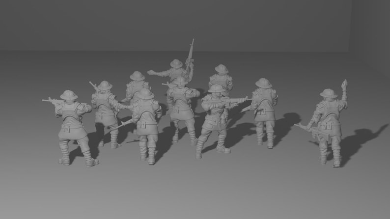 28mm Fallout Troops NCR Guard Miniatures Army Set | Post Apoc Tabletop ...