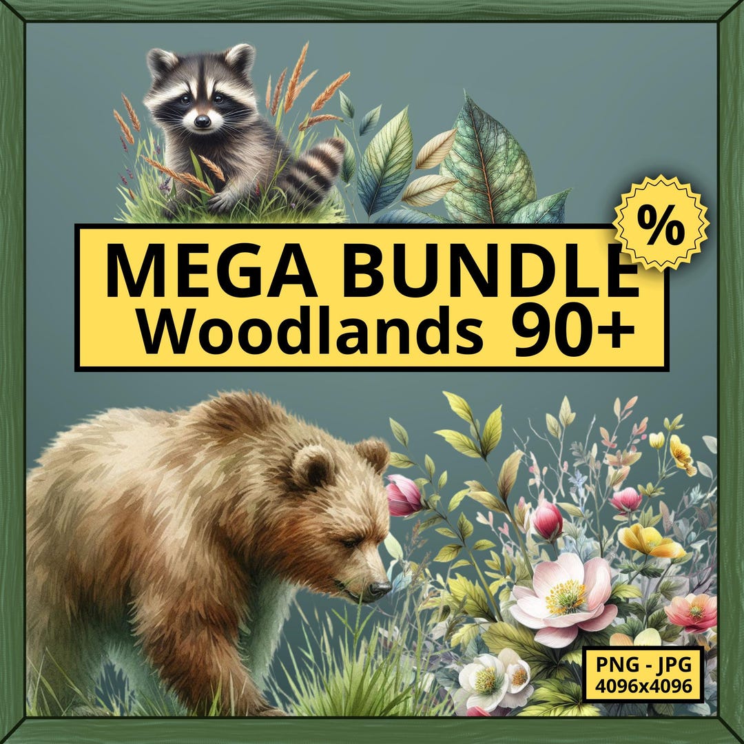 Woodland Animals Clipart, Watercolor Spring Forest Animals, Forest ...