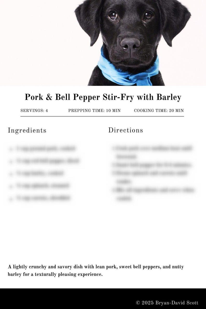 Pork & Bell Pepper Stir-fry With Barley – Homemade Dog Food Recipe ...