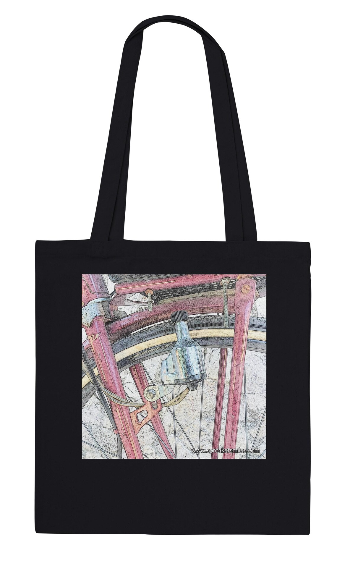 Bicycle Themed Tote Bags – Eco-friendly, 100% Cotton, Reinforced ...