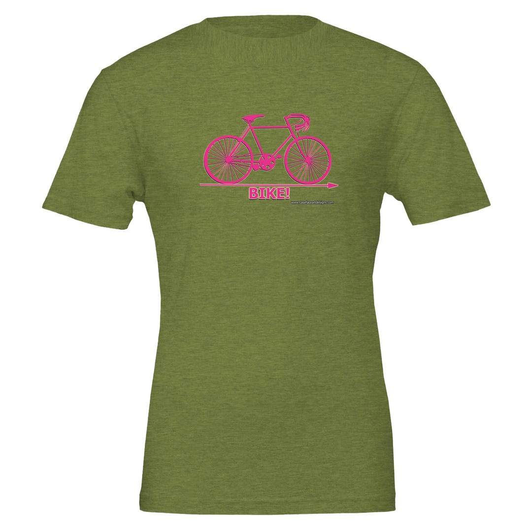 Magenta Bike Graphic T-shirt - Soft Cycling Tee - Eco-friendly Unisex ...