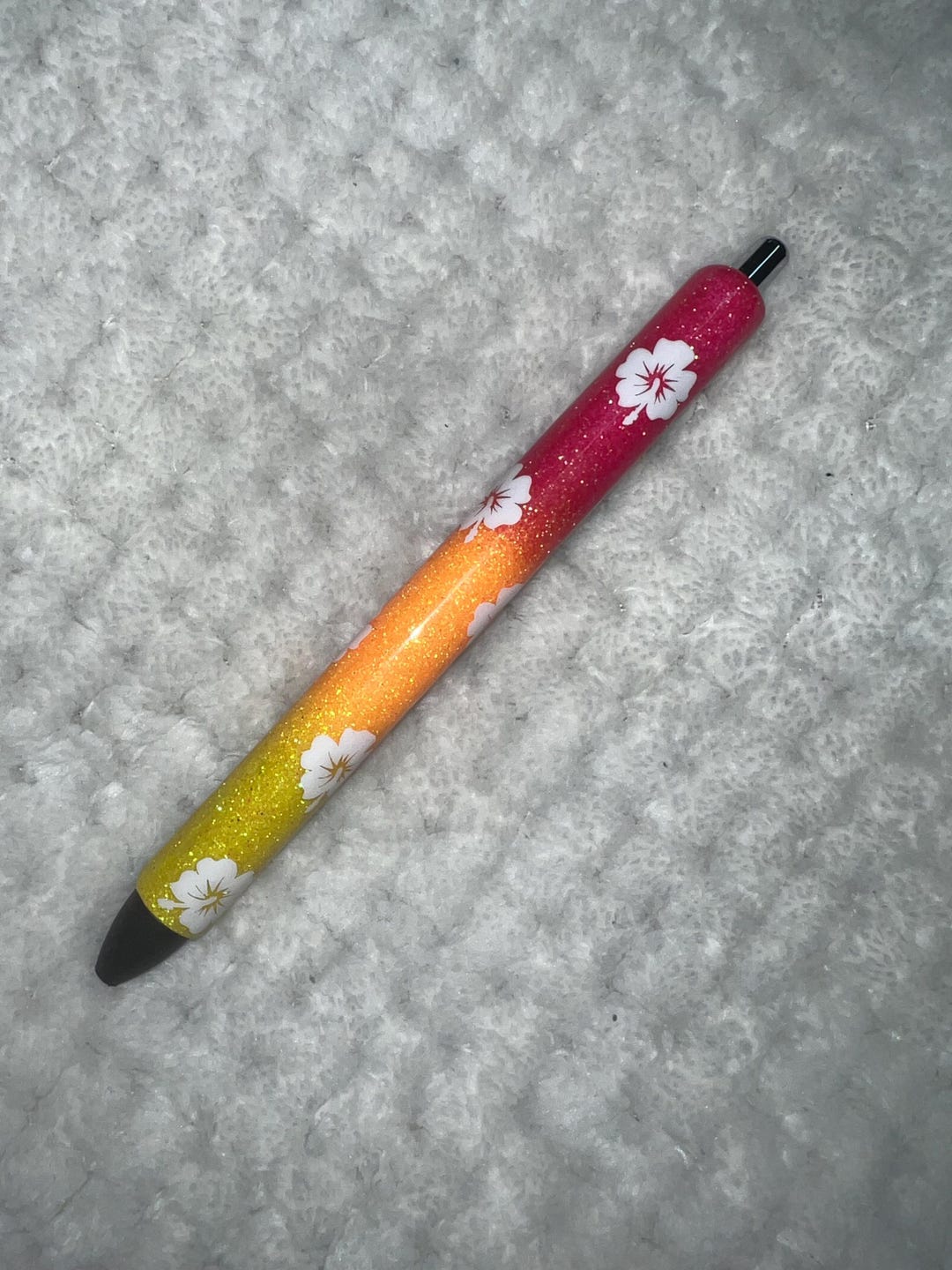 Custom Pen | Hibiscus Glitter Pen - Etsy