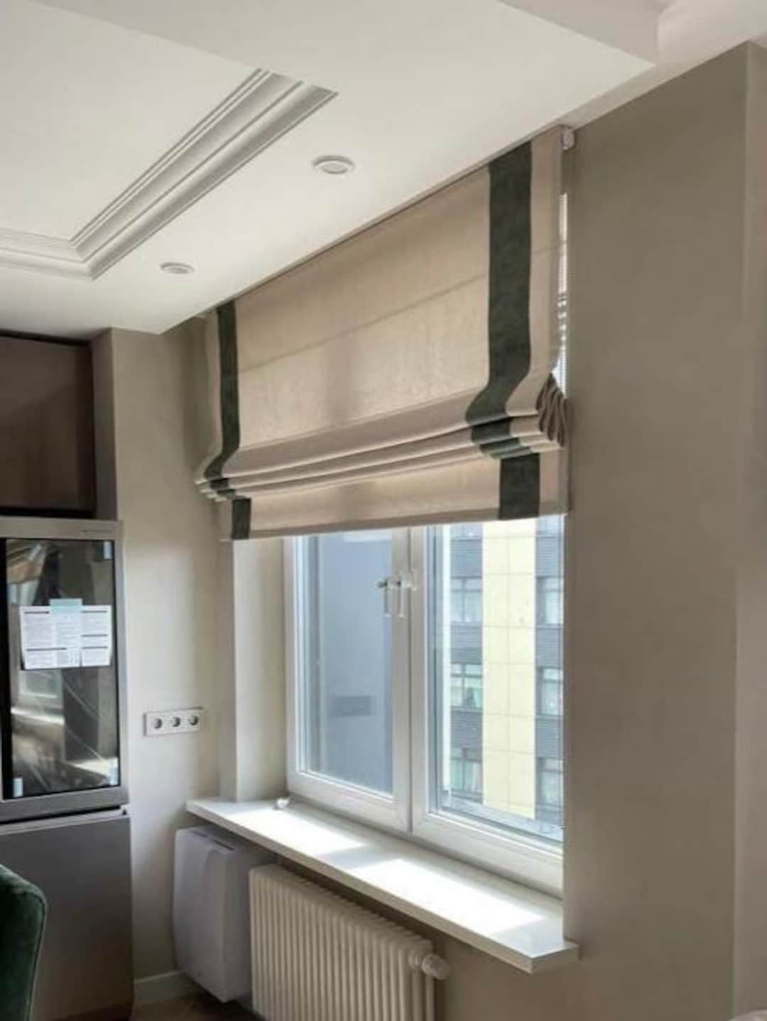 Roman Blinds Trim, Custom Made Roman Shades With Border Trim ...