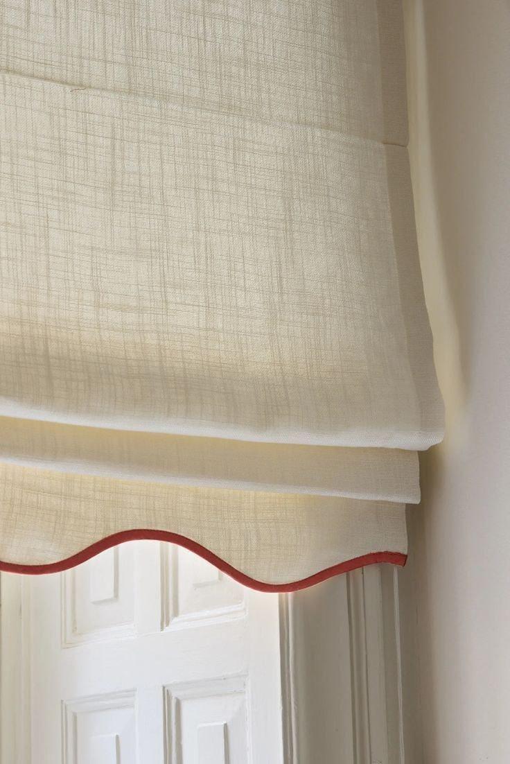 Scallop Edge Roman Shade, Scalloped Valance, Roman Shades With ...