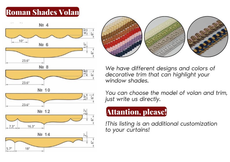 Scallop Edge Roman Blind, Scalloped Valance, Roman Shades With ...