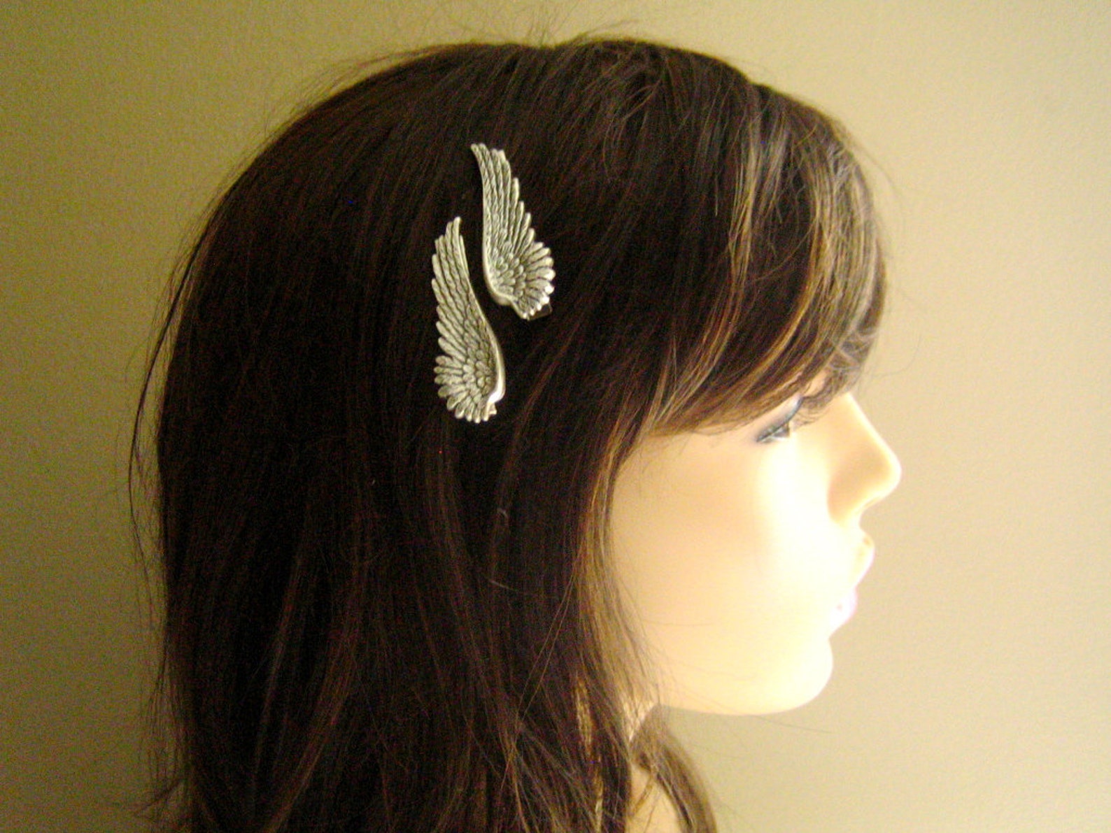 Black Angel Wing Steampunk Sterling Silver Brass Wing - Etsy