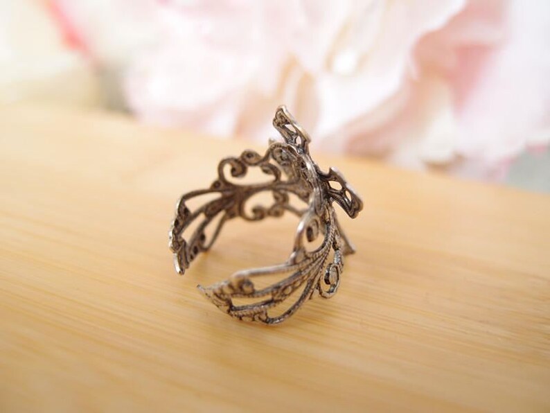 Filigree Cross Ring-aged - Etsy