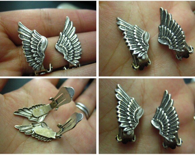 Black Angel Wing Steampunk Sterling Silver Brass Wing - Etsy