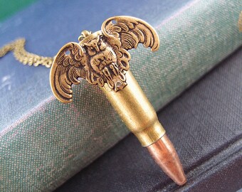 Octopus Ox Antique Sterling Silver Brass Charm Necklace - Etsy